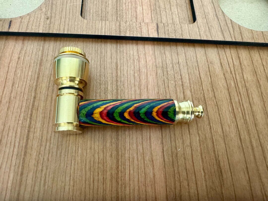 Personal Pipe, Brass Smoking Pipe, Smoking Accessory, Stash Pipe With ...