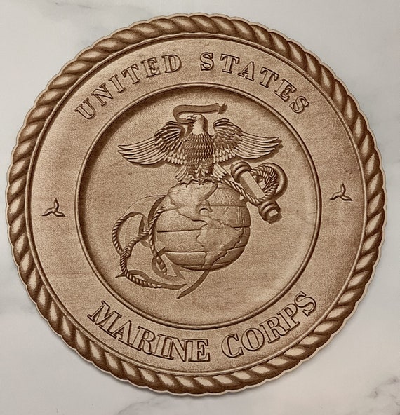 Marine Emblem 3D Illusion Wall Art USMC Emblem | Etsy