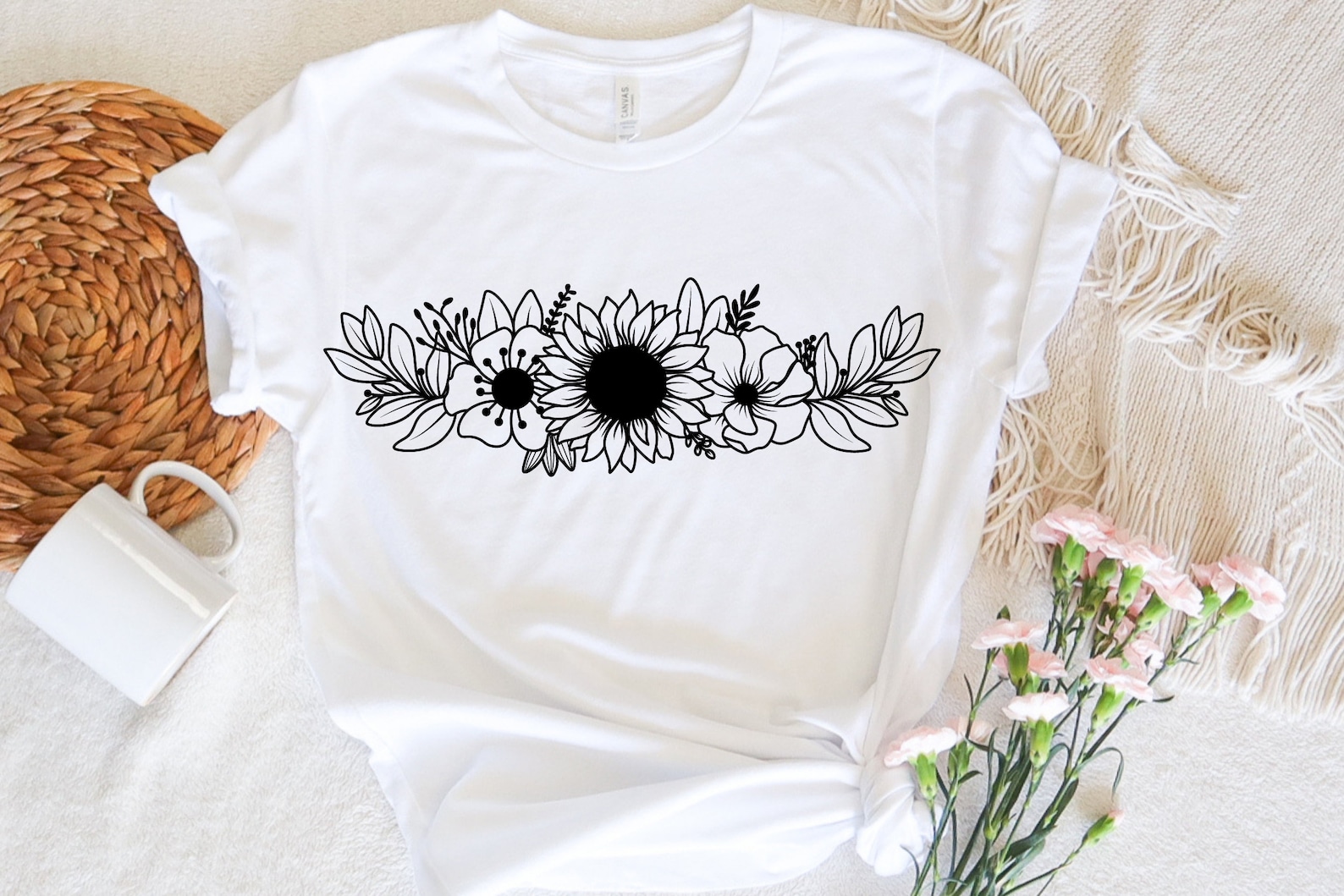 Sunflower Border Svg.sunflower Bundle Half Sunflower Svg Sunflower ...