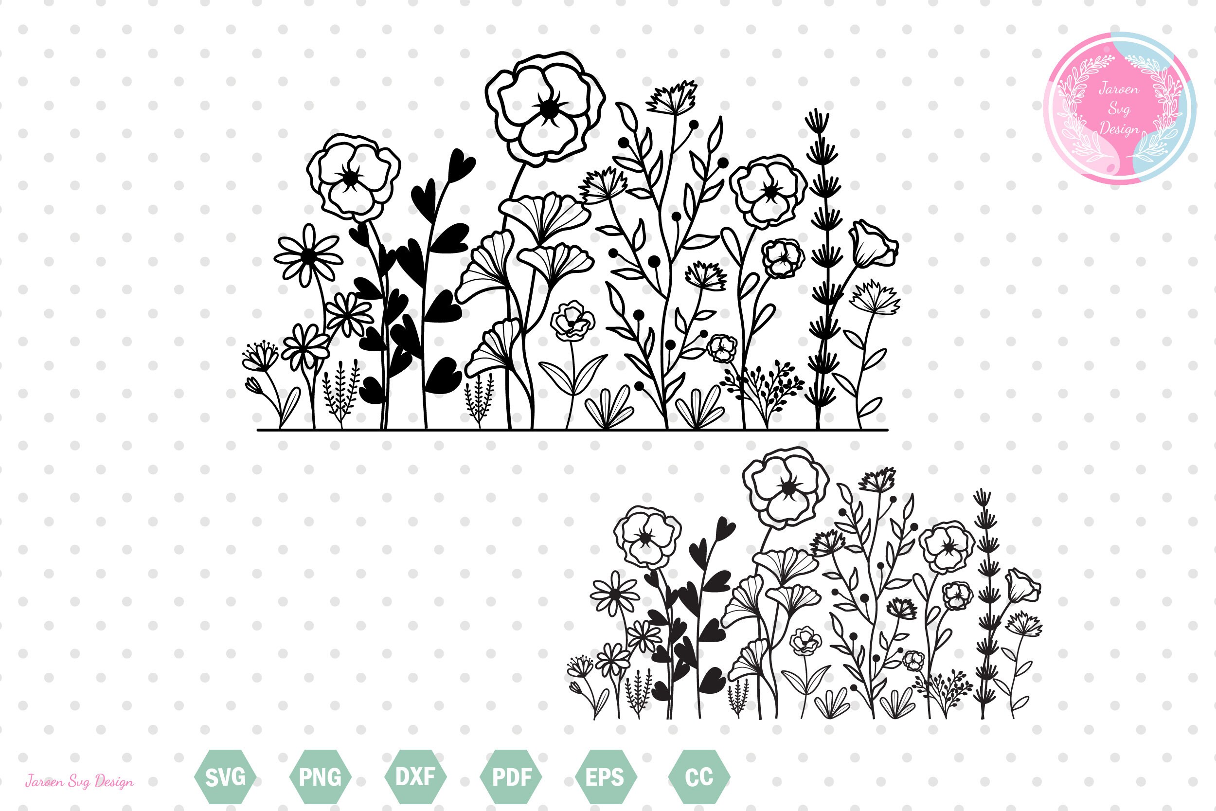 Flower Svg Wildflower Svg Floral Svg Botanical Svg Cut - Etsy