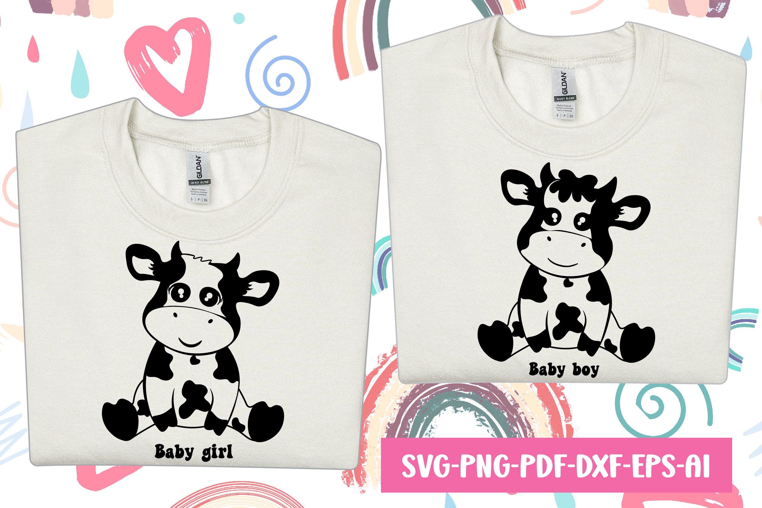 Baby Cow Svg, Cute Animal Svg, Farm Animal Svg, Cow Svg, Baby Cow ...
