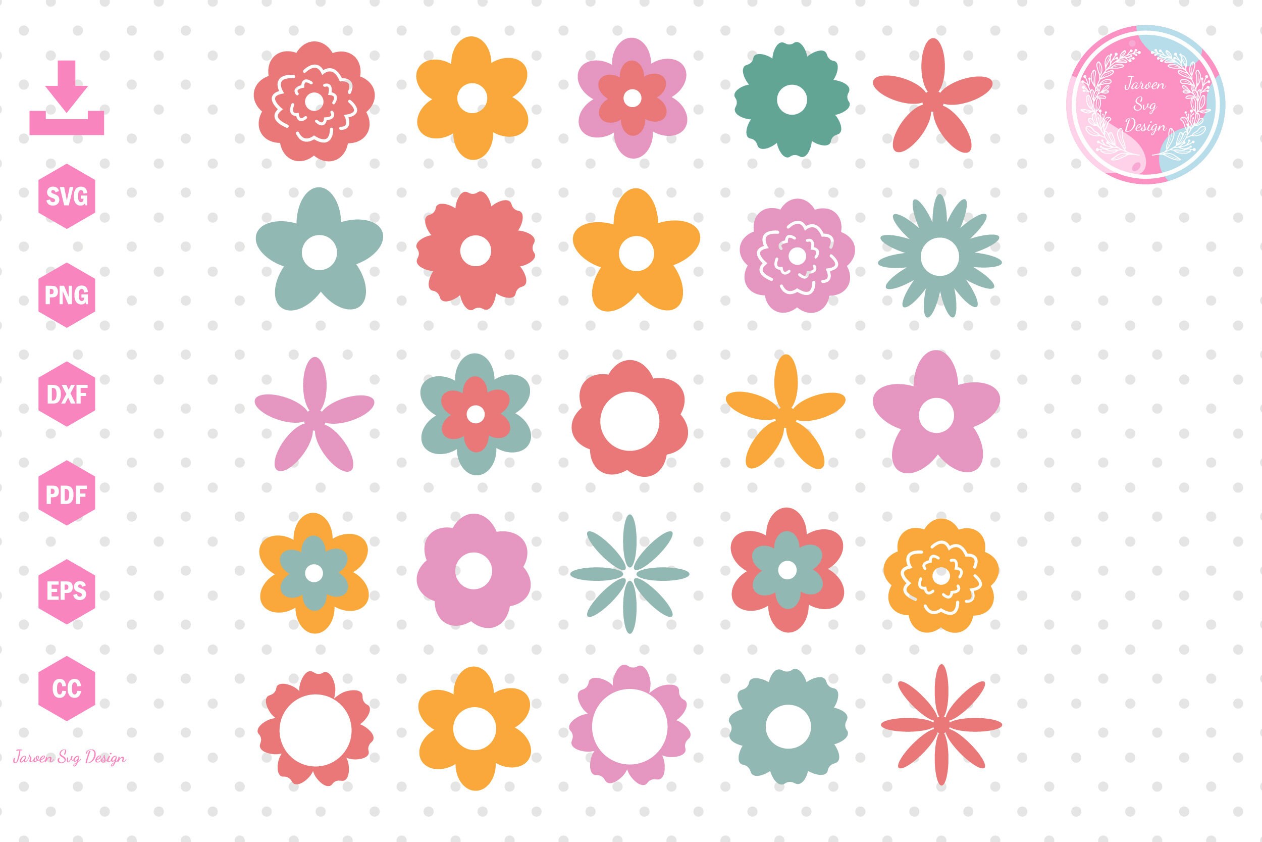Spring Flower Svg Flower Bundle Svg Flower Svg Flower - Etsy