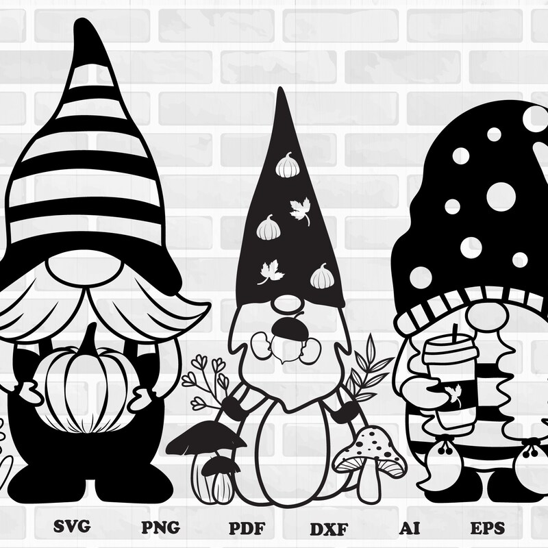 Fall Gnome Svg - Etsy