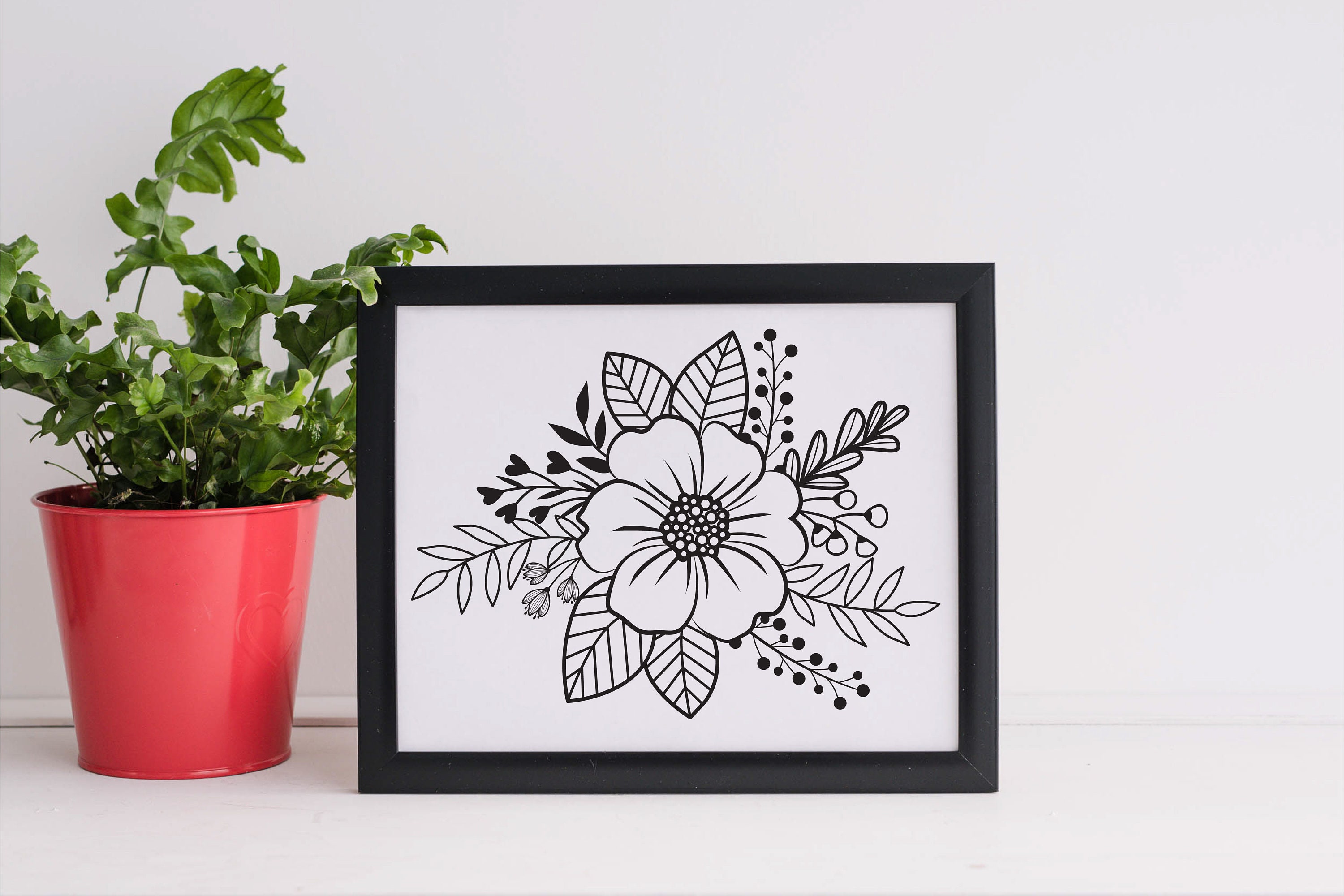 Floral Svg, Flower Svg Bundle, Flower Bouquet Svg, Flower Wedding Svg ...