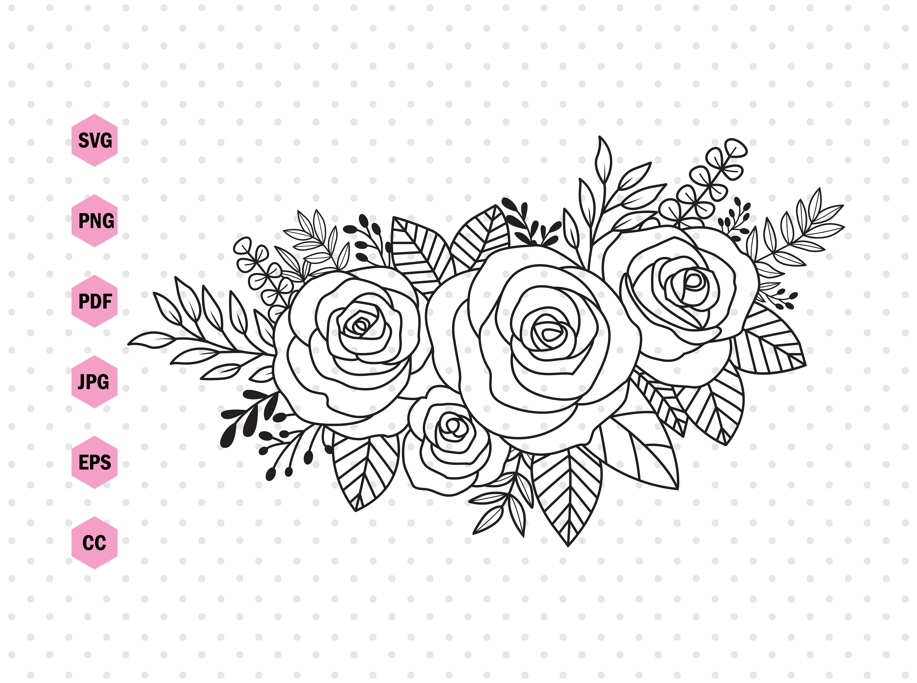 Floral Svg Floral Bouquet Svg Flower Svg Flower Wedding - Etsy