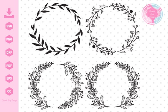 Flower Frame SVG Files Border Svg Bundle Flower Wreath Svg | Etsy