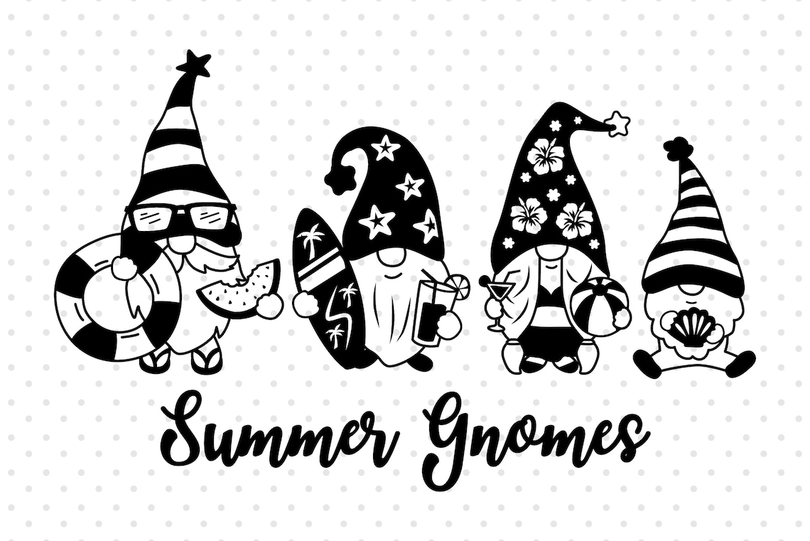 Summer Gnomes Svg, Gnome Svg, Summer Svg, Family Gnome Summer Svg ...