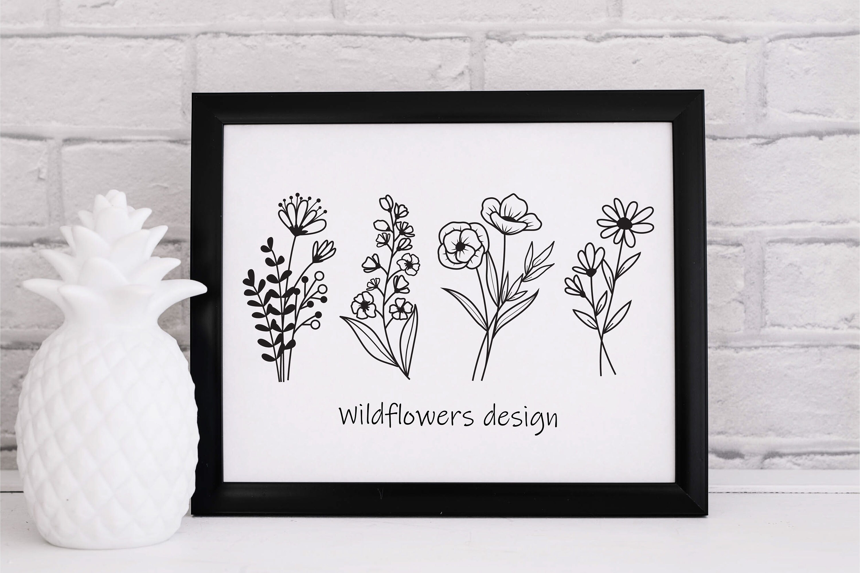 Wildflower Svg Flower Svg Hand Drawn Flowers Svg Flower Svg - Etsy