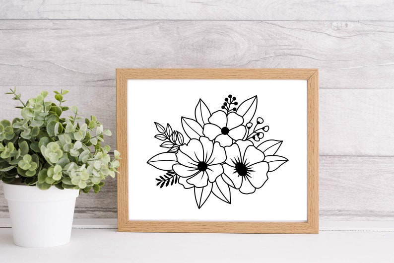 Flower Svg, Floral Bouquet Svg, Floral Svg, Flower Svg, Floral Wedding ...