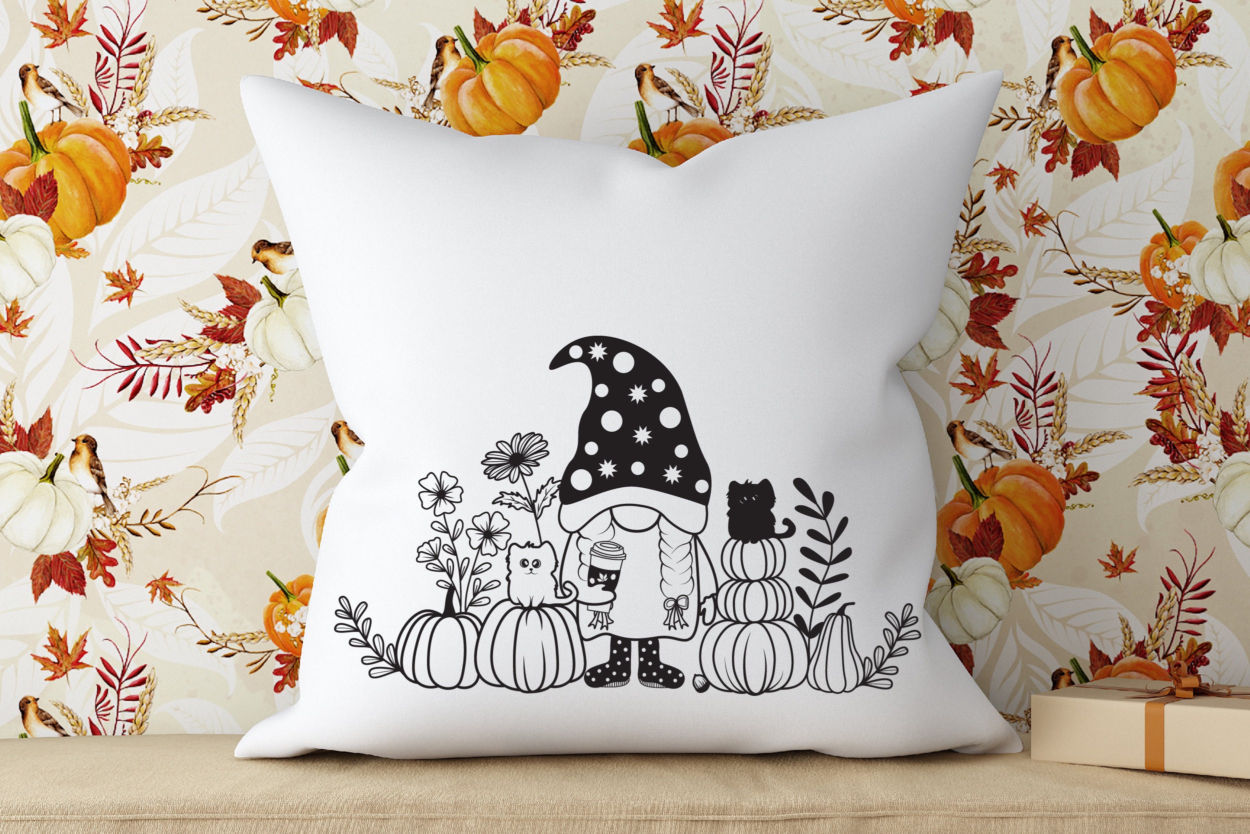 Fall Gnome Svg Gnome Png. Gnome Clipart Pumpkin Svg Gnome - Etsy