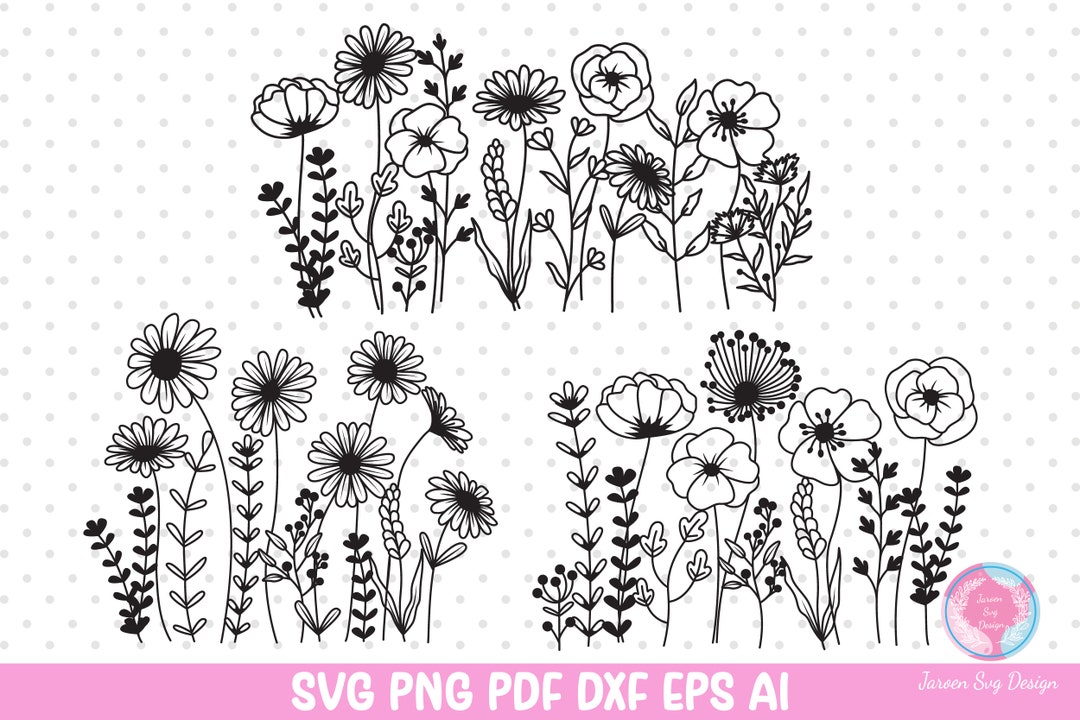 Wildflower Svg, Flower Svg N Wildflower Bundle Svg,wildflower Shirt Svg ...