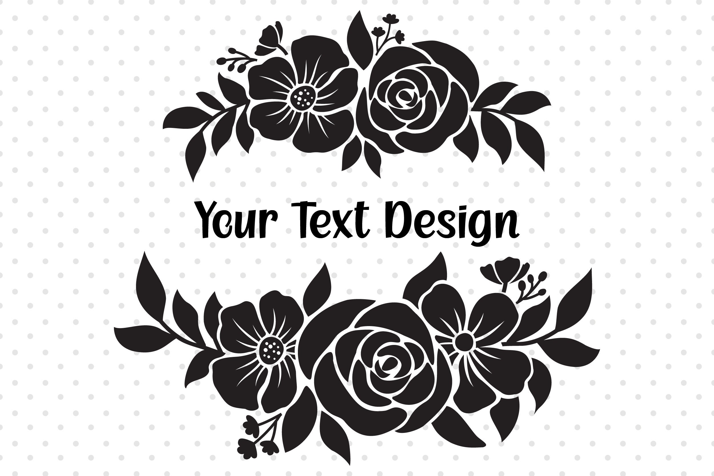 Floral Svg Files Flower Border Svg Rose Svg Flower Svg - Etsy