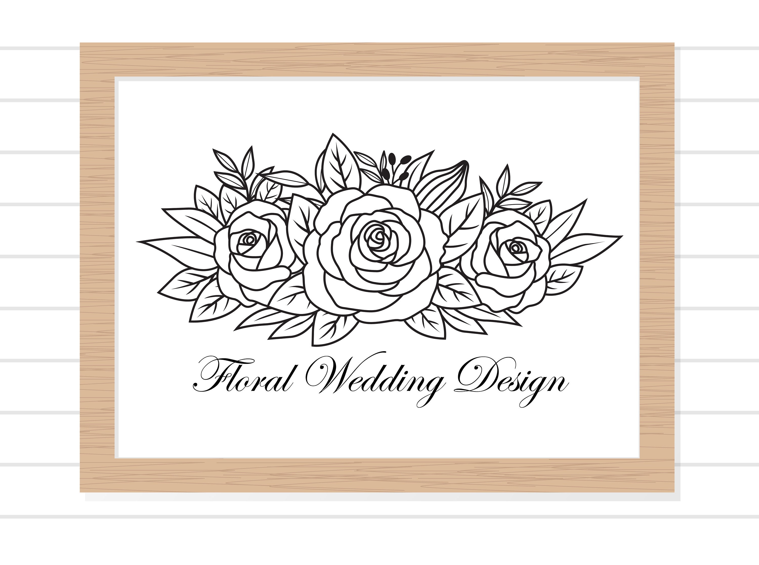 Flower SVG Flower Wedding Svg Flower Bouquet Svg Rose Svg | Etsy UK