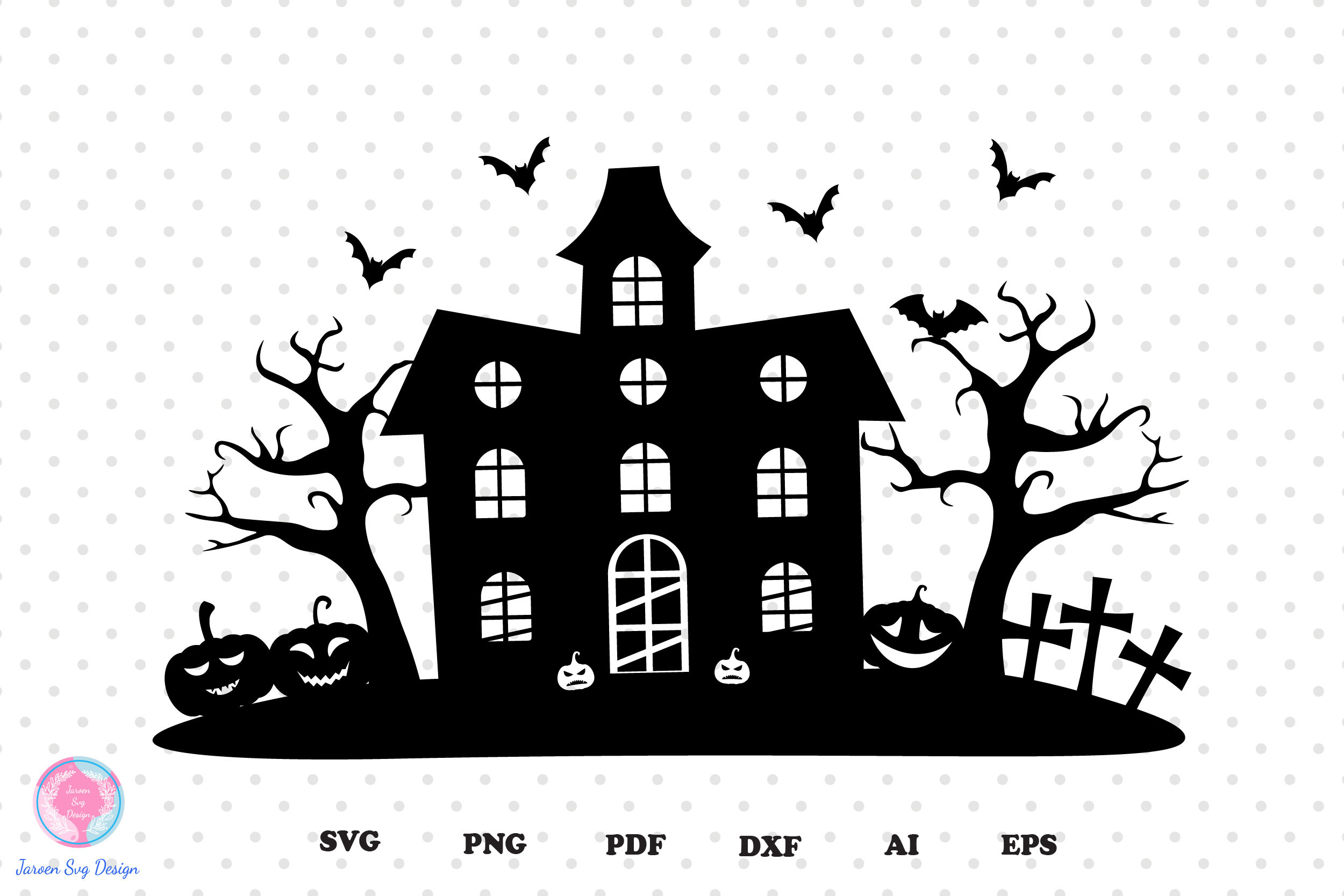 Haunted House Svg, Halloween Svg. Halloween Cut File for Cricut ...