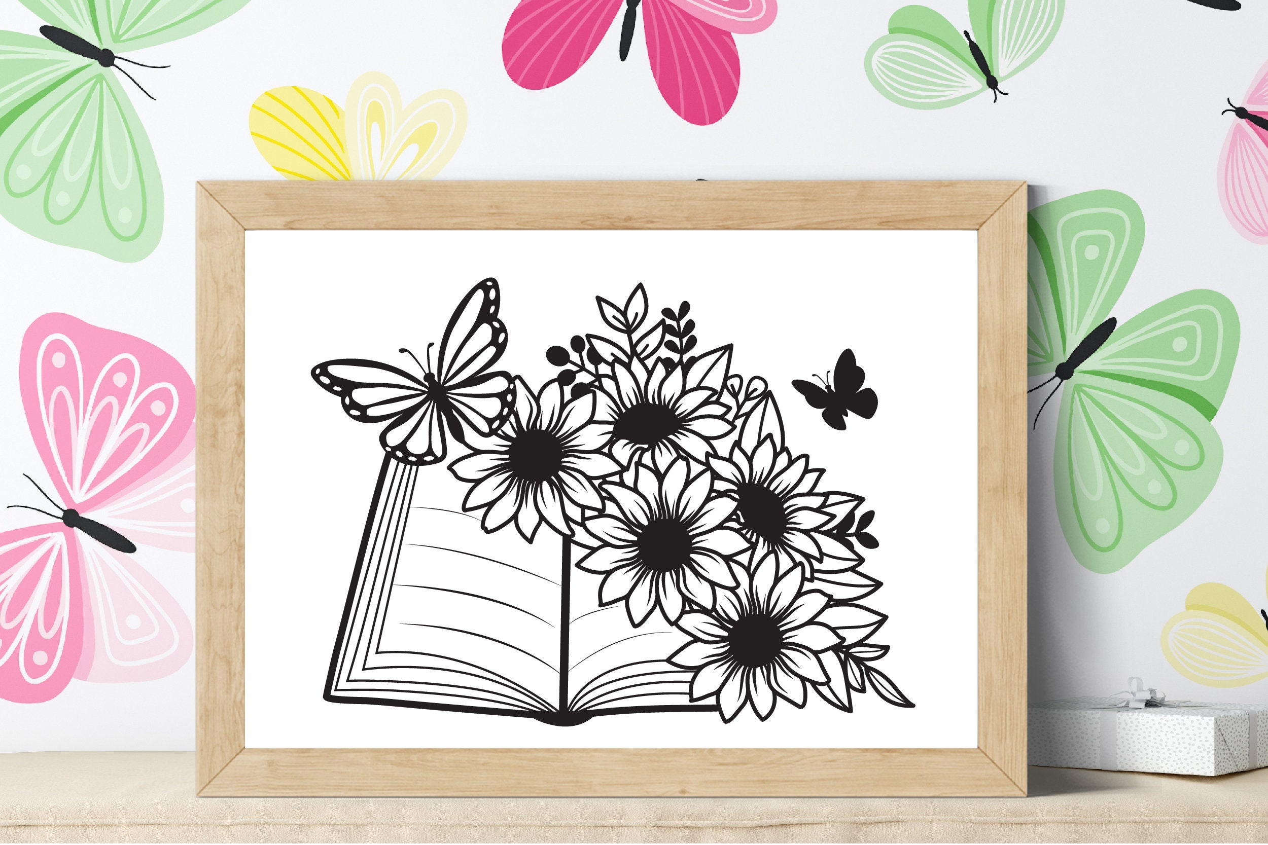 Flower Book Svg, Flower Svg, Book With Flower,reading Svg,flower Book ...