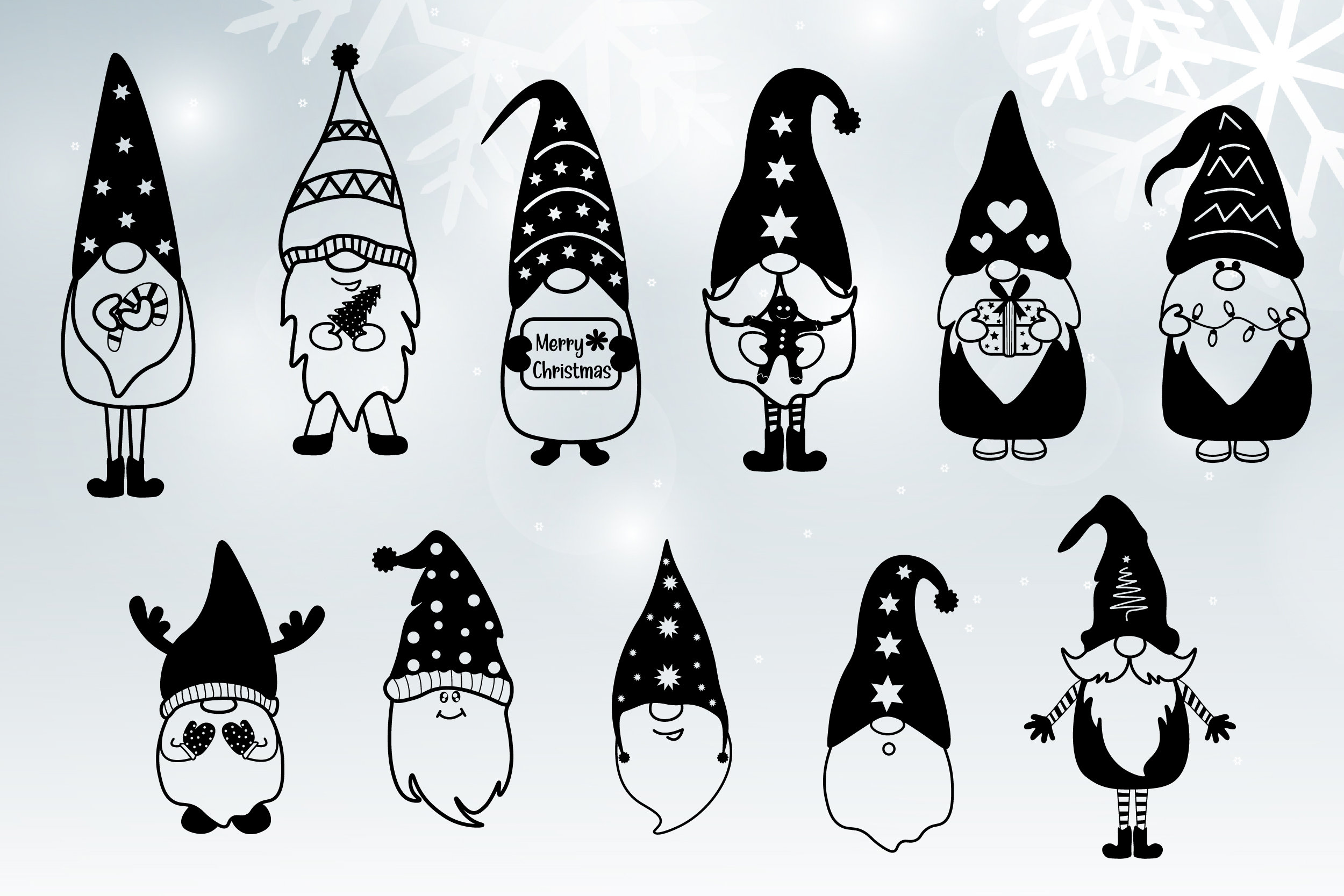 Christmas Gnome Bundle Svg.gnome Svg Cut File Forsilhouette , Cricut ...
