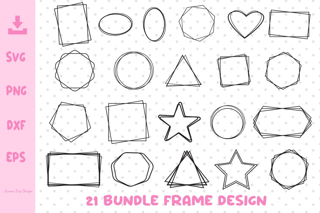 21double Frame Svg Bundle Frame Svg Square Frame Bundle - Etsy