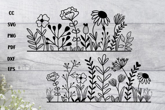 Wildflowers Svg Flower Svg Wild Flower Svg Flower Svg for | Etsy