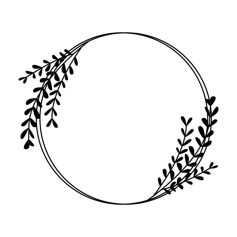 Flower Border Svg Flower Frame Svg Frame Cricle Wreath - Etsy