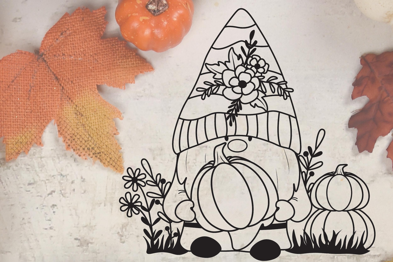 Fall Gnome Svg, Gnome Png. Gnome Clipart, Pumpkin Svg, Gnome Svg File ...