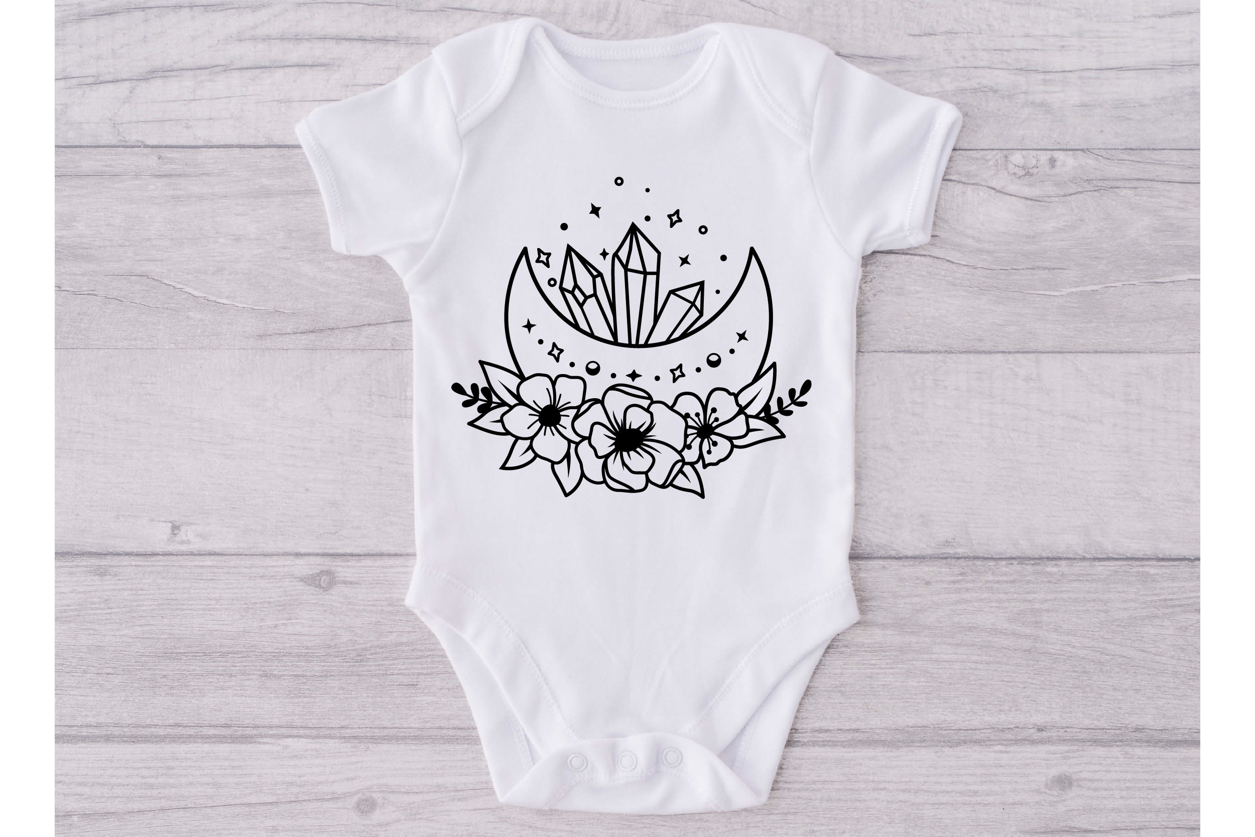 Magic Crystal Svg Crystal Flower Moon Svg Flower Moon Svg - Etsy