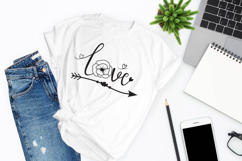 Amor corazón SVG amor flor Svg Amor SVG Corazón Valentine - Etsy México