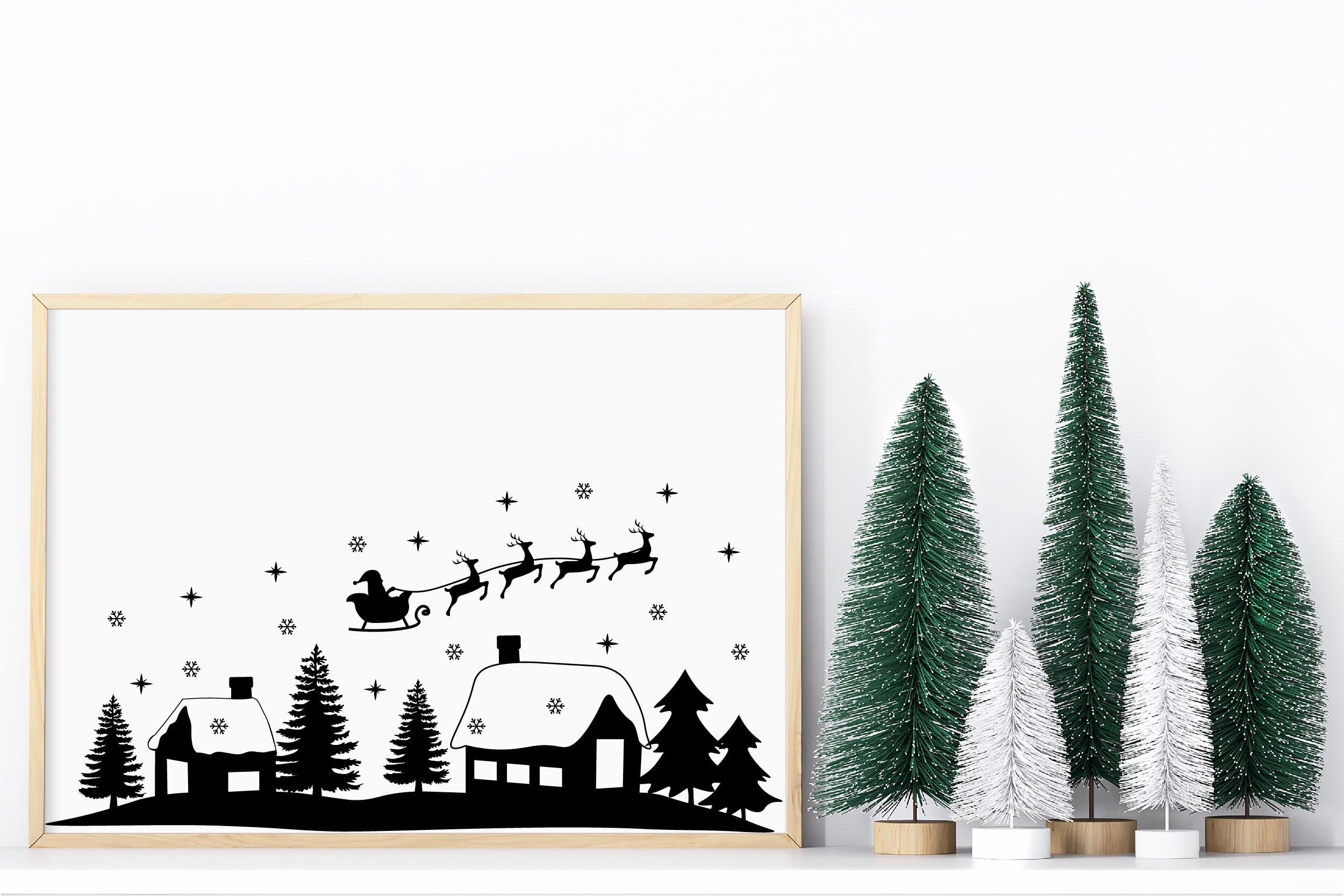 Christmas Village Svg, Christmas Scene Svg, Christmas Svg, Santa Flying ... Christmas Village Svg, Christmas Scene Svg, Christmas Svg, Santa Flying ...