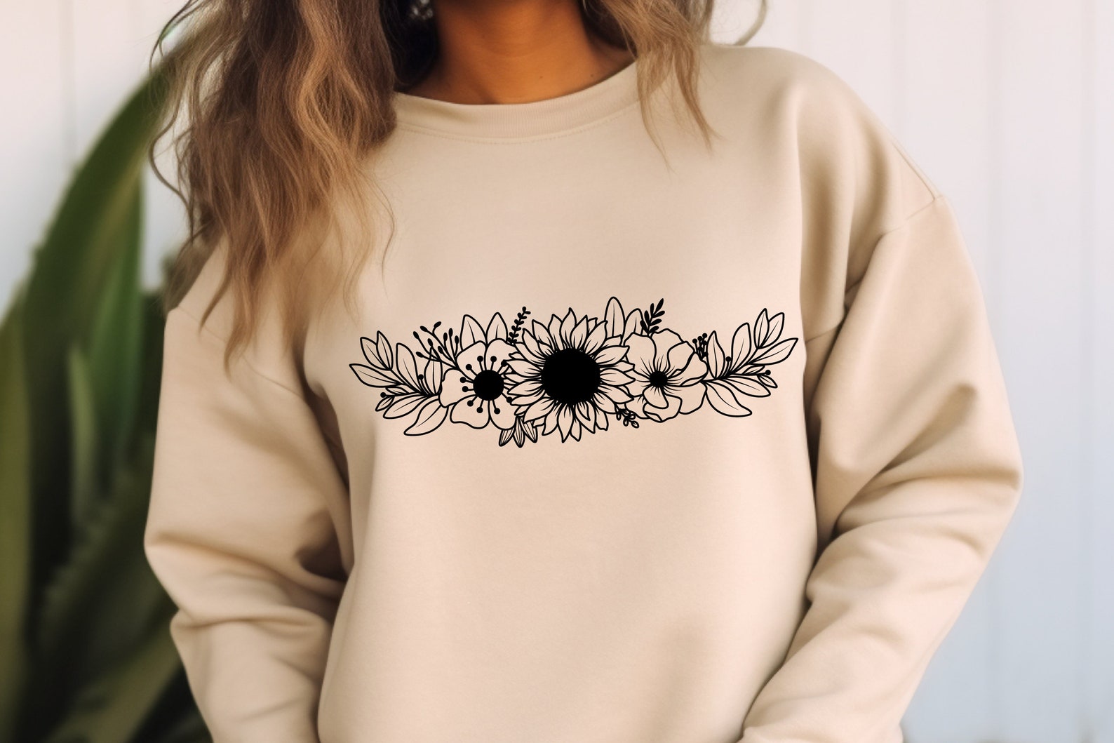 Sunflower Border Svg.sunflower Bundle Half Sunflower Svg Sunflower ...