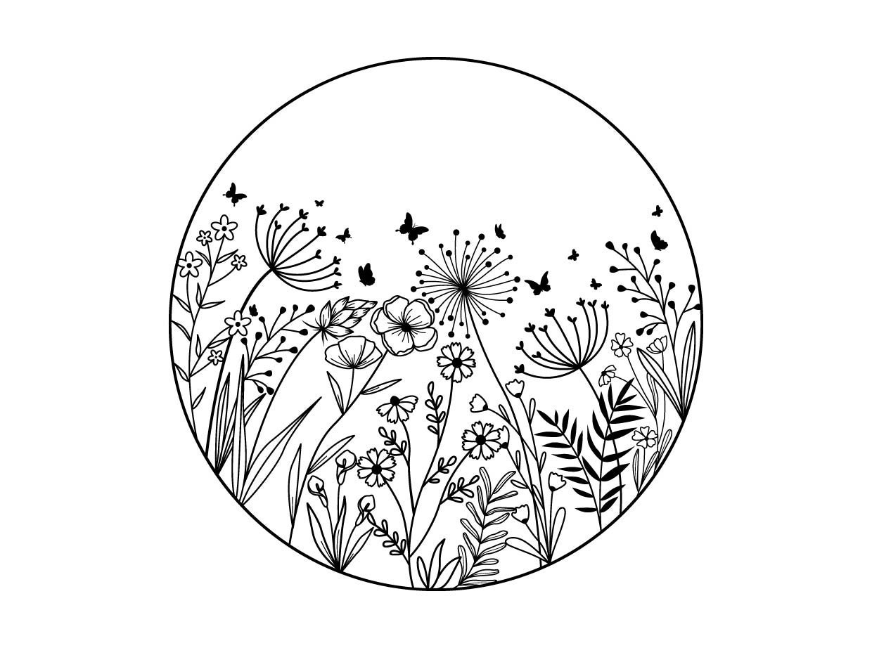 Flower Meadow Svg Wildflower Svg Flower Svg Wildflower - Etsy Australia