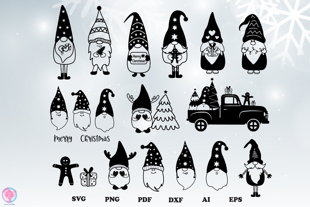 Christmas Gnome Bundle Svg.gnome Svg Cut File Forsilhouette , Cricut ...