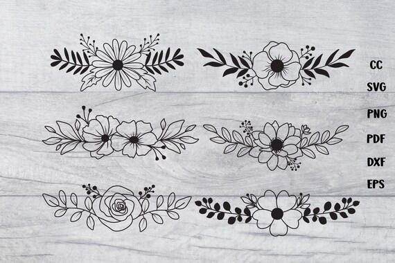 Flower Svg Floral Svg Floral Bundle Avg Flower Svg Cut - Etsy