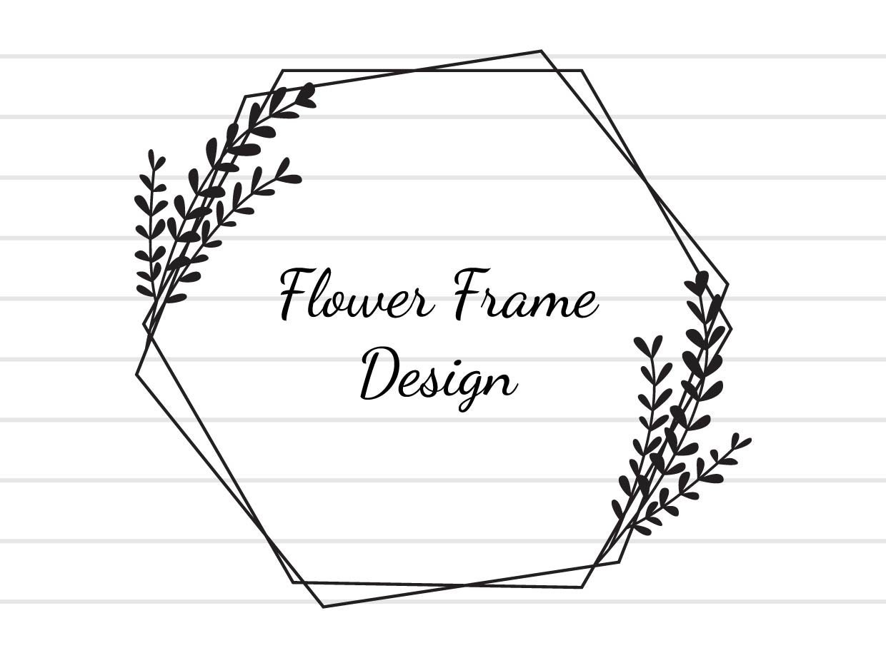 Flower Border Svg Flower Frame Svg Frame Cricle Wreath - Etsy