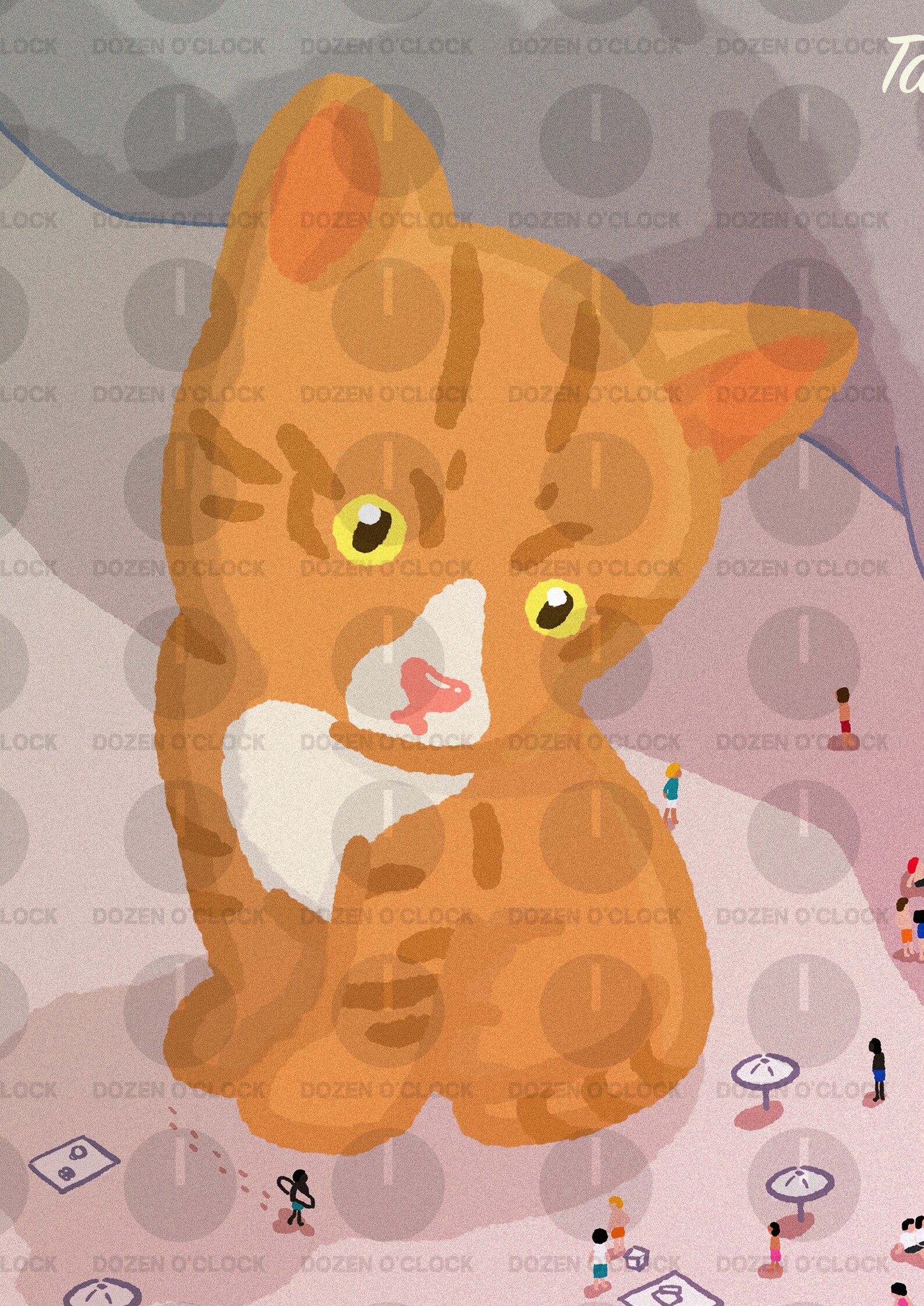 Take a Rest : Illustration, Cat Illust, Printable Poster, Digital ...