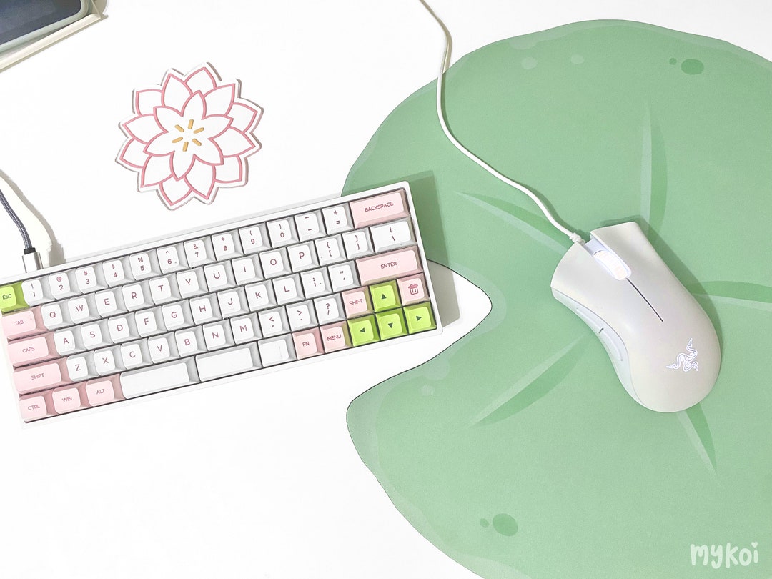 Lily Pad Green Mouse Pad and Lily Coaster Bundle - Etsy