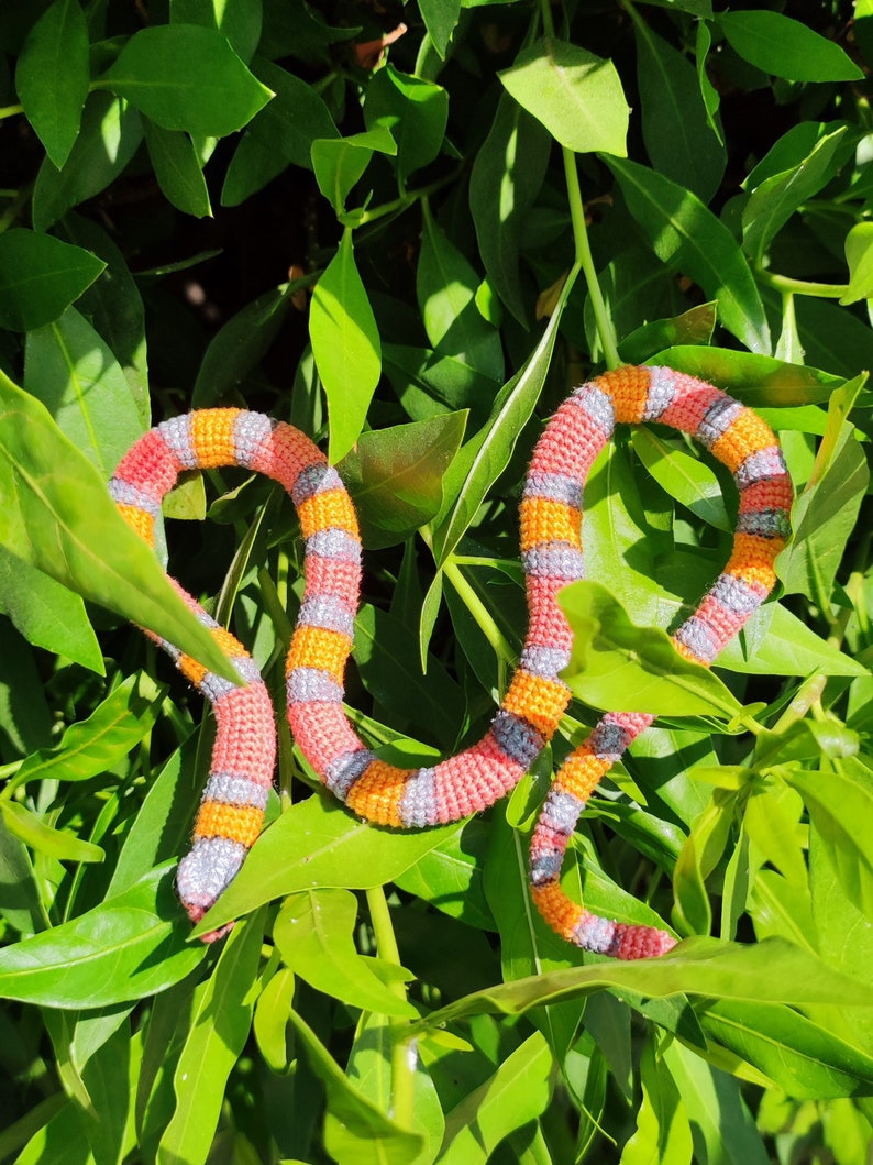 Crochet Striped Snake PATTERN. - Etsy