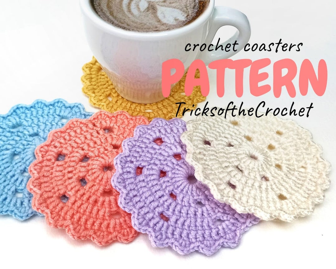 Crochet Coaster PATTERN, Crochet Doily, Easter Table Decor, PDF Pattern ...
