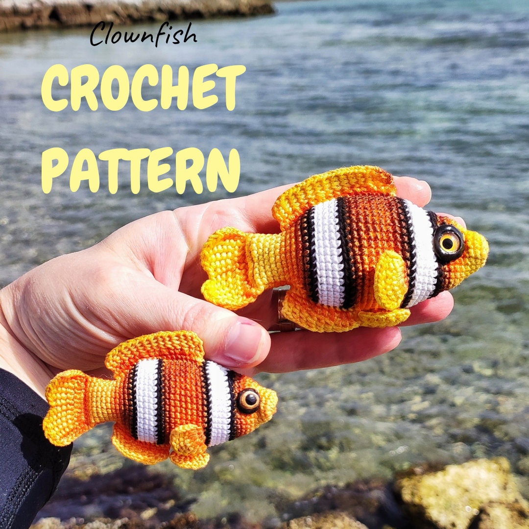 CROCHET PATTERN Clownfish Amigurumi Anemonefish. - Etsy