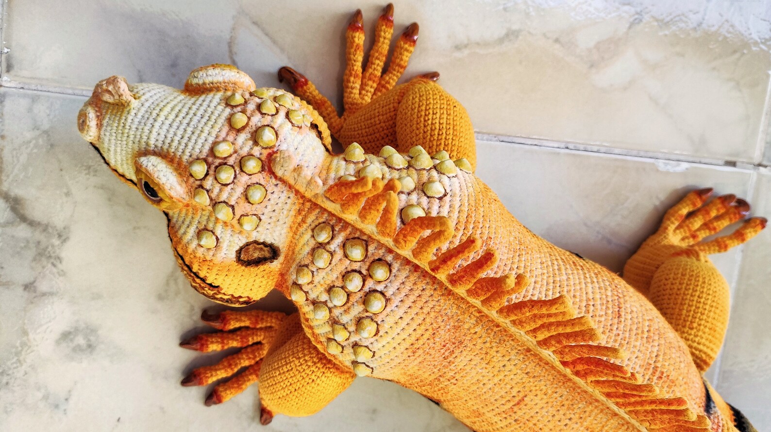 CROCHET PATTERN Big Iguana Realistic Lizard. - Etsy