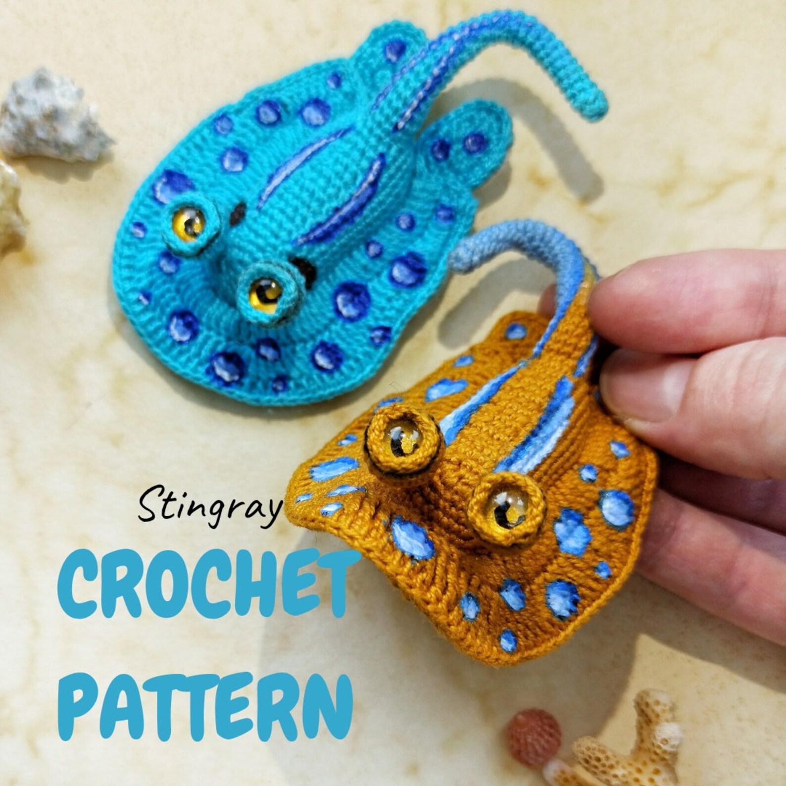 Stingray PDF Pattern. Crochet Fish Pattern. Including Process | Etsy