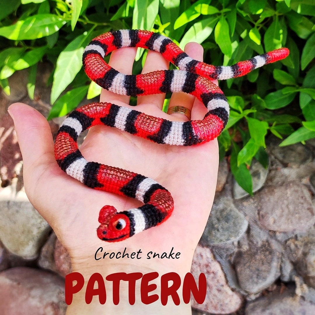 Crochet Striped Snake PATTERN. - Etsy