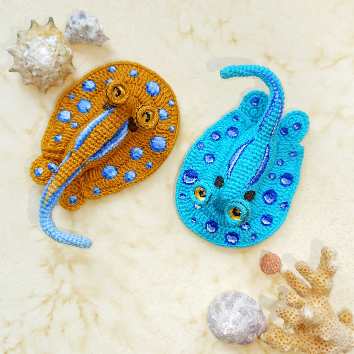 Stingray PDF Pattern. Crochet Fish Pattern. Including Process | Etsy