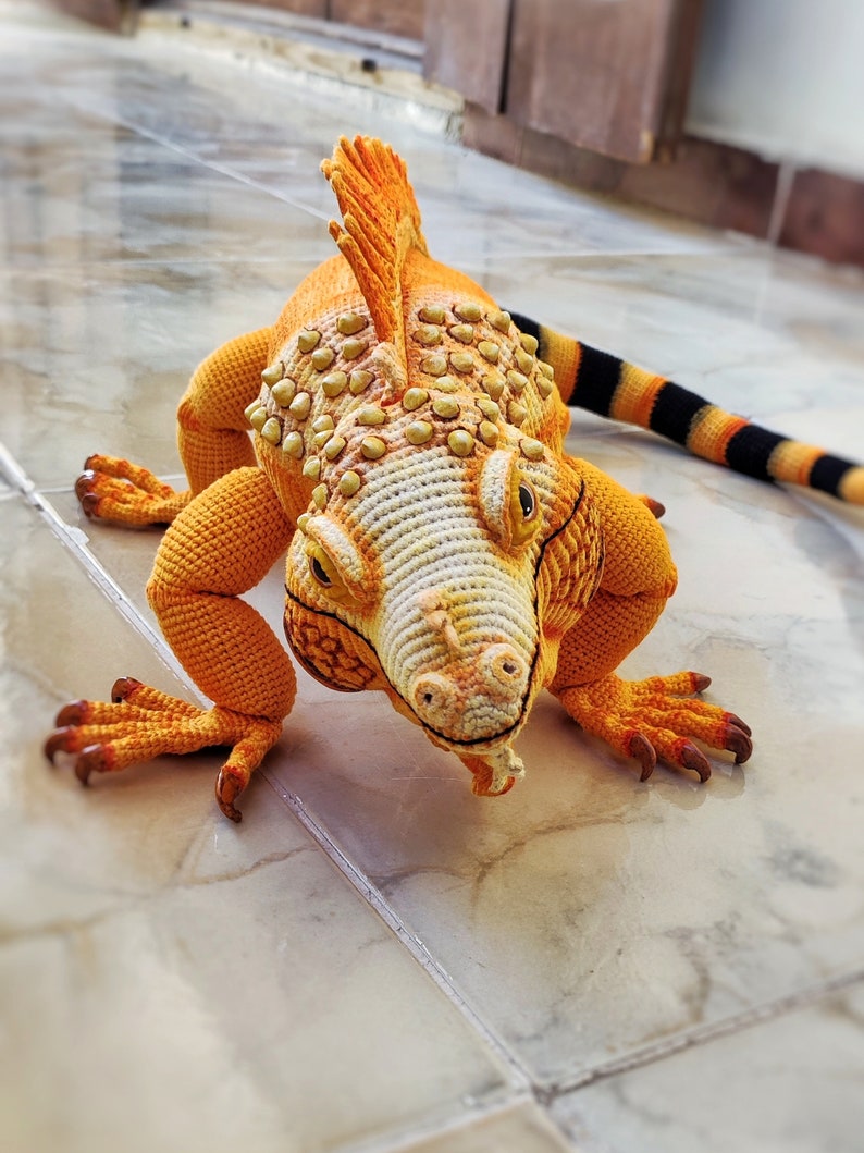 CROCHET PATTERN Big Iguana Realistic Lizard. - Etsy