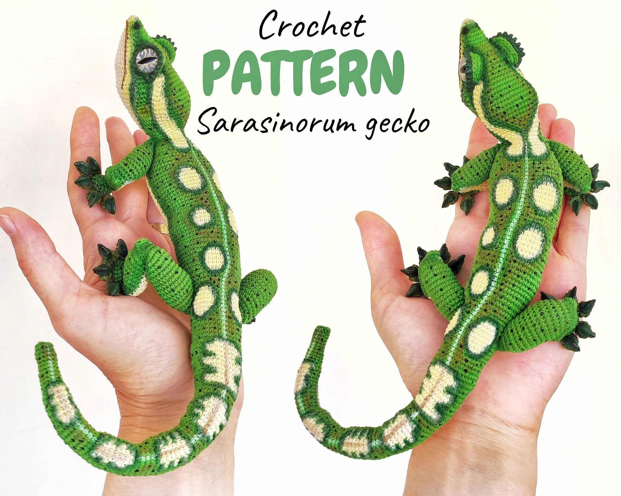 CROCHET PATTERN Amigurumi Gecko Sarasinorum. - Etsy