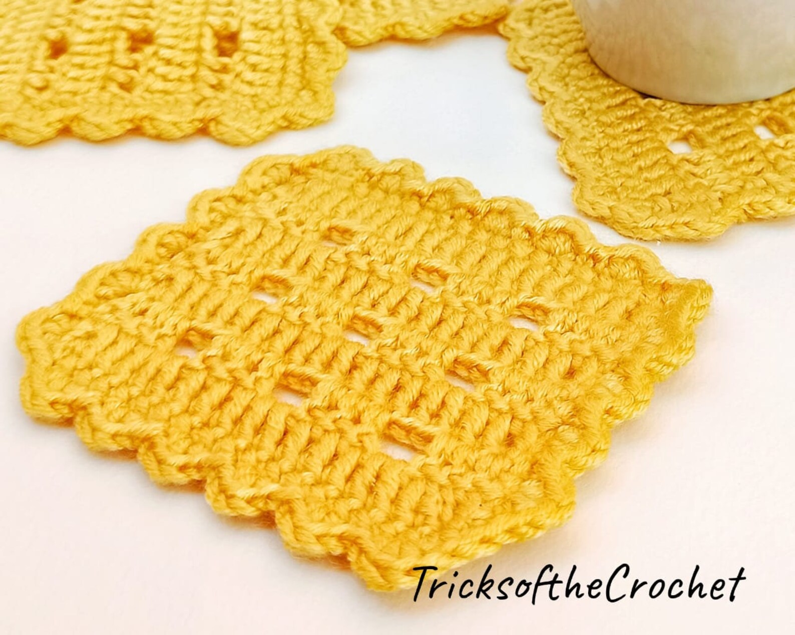 Crochet Cup Coaster Easy PATTERN Digital Download. - Etsy