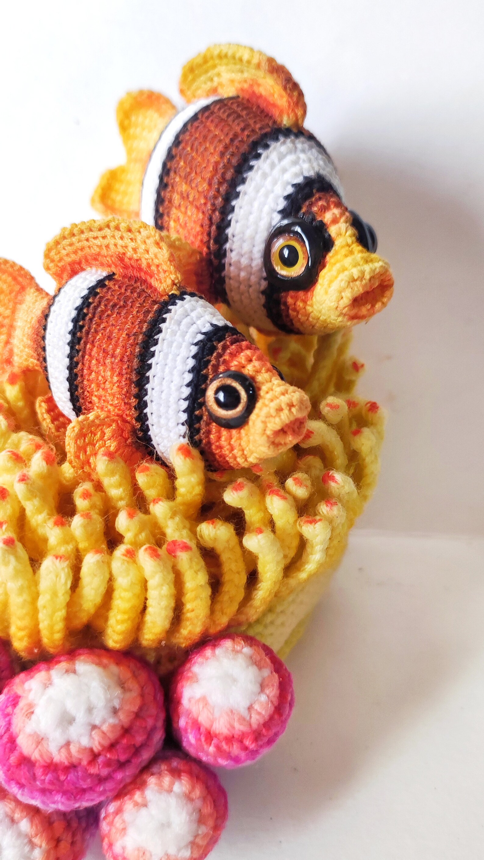 Crochet Set Patterns Clownfish With Anemone. - Etsy