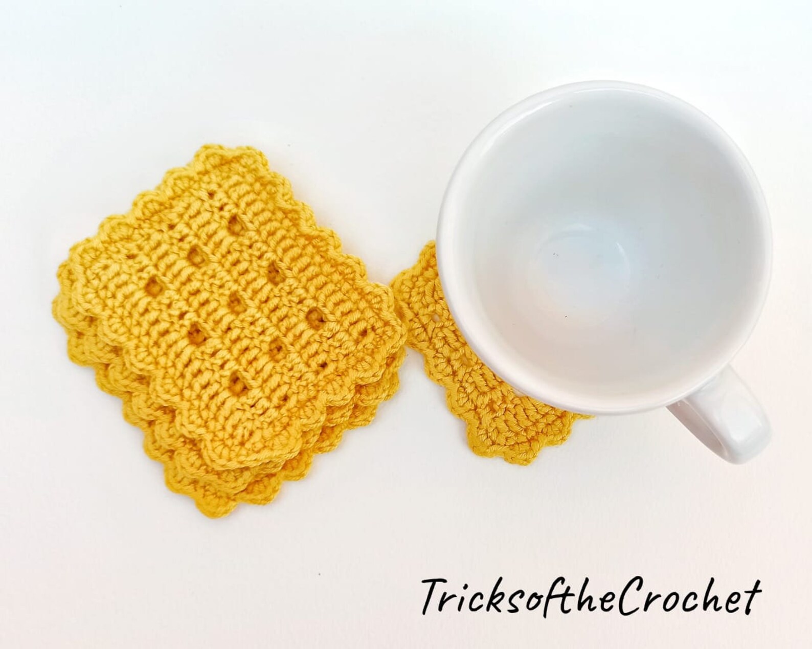 Crochet Cup Coaster Easy PATTERN Digital Download. - Etsy