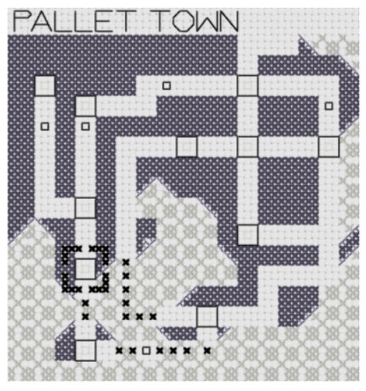 Pokemon Gen 1 Map Black and White Pallet Town - Etsy