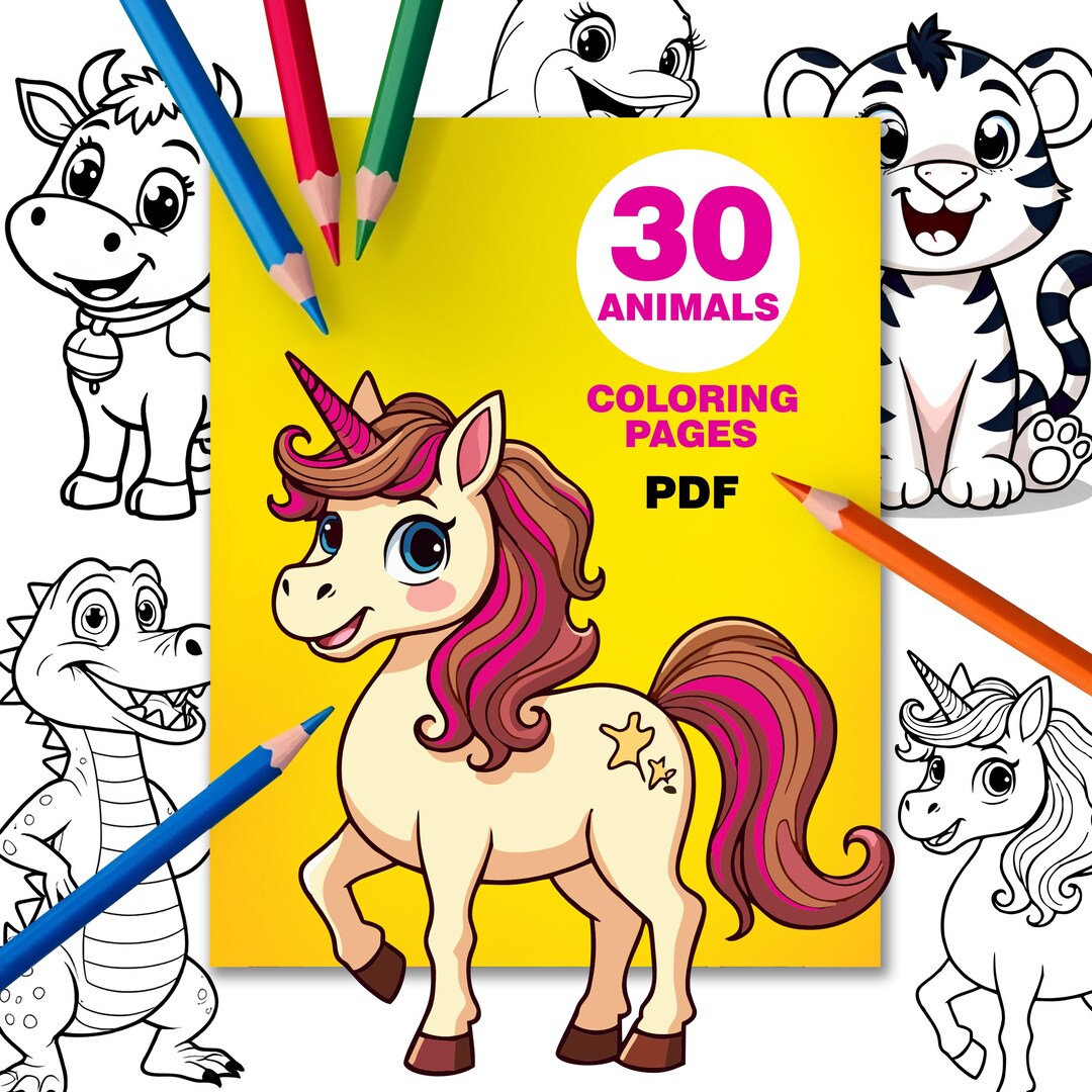 30 Animals Coloring Pages, Printable Coloring Pages, Animals Coloring ...