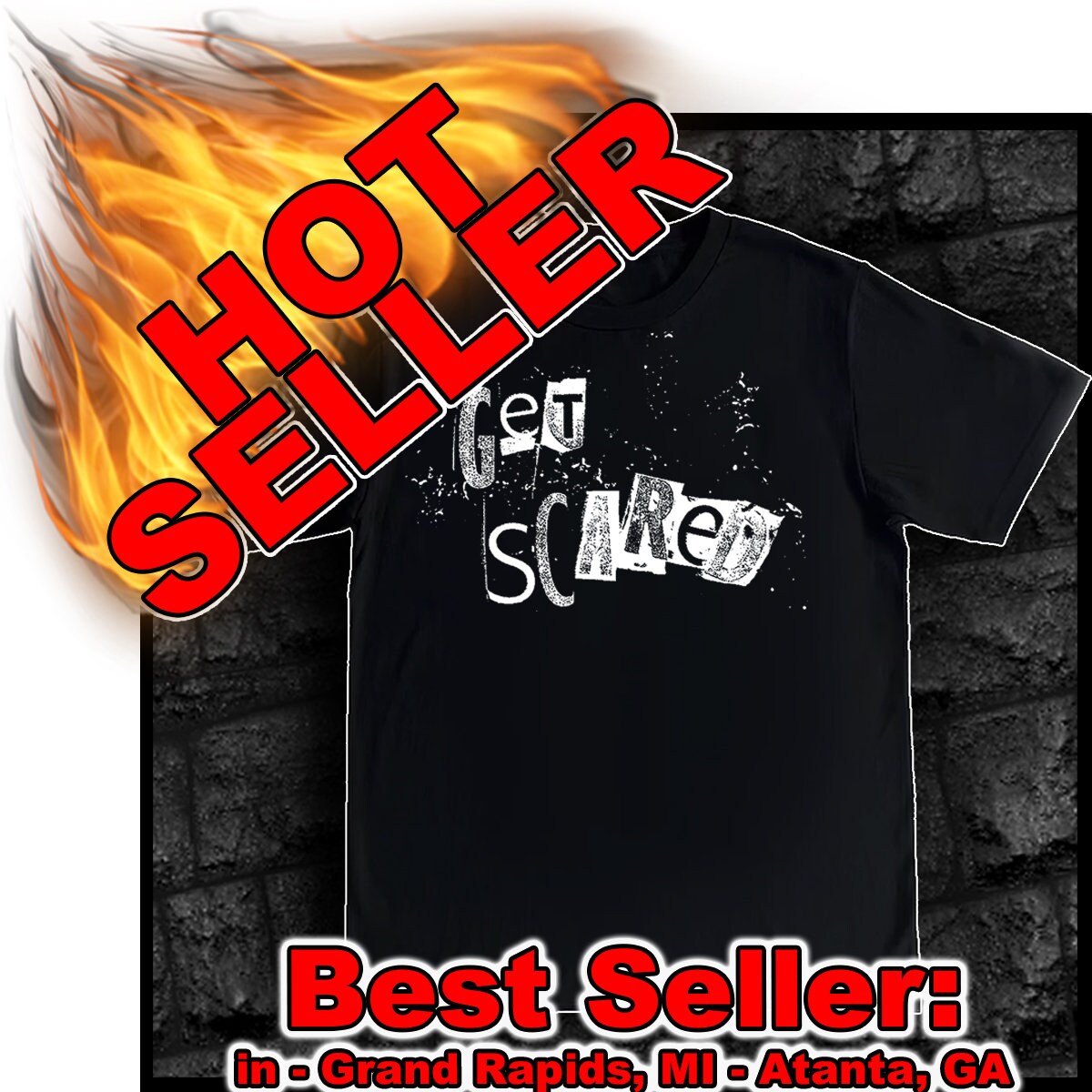 GET SCARED Distressed Magazine Cut Emo Progressive Rock CD Vinyl Cover ...