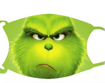 Grinch Face Mask Kids | Etsy
